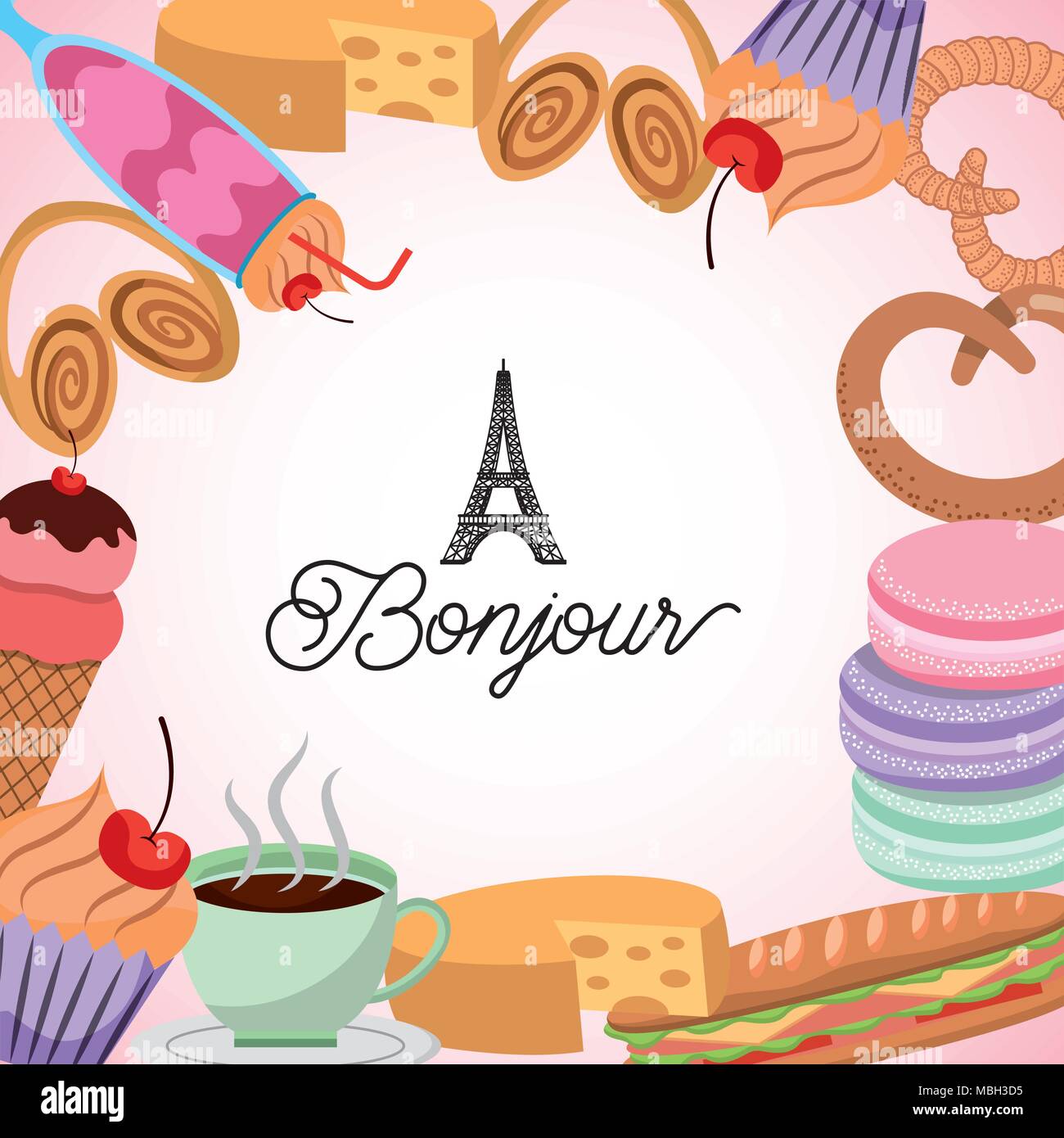 france paris card Stock Vector Image & Art - Alamy