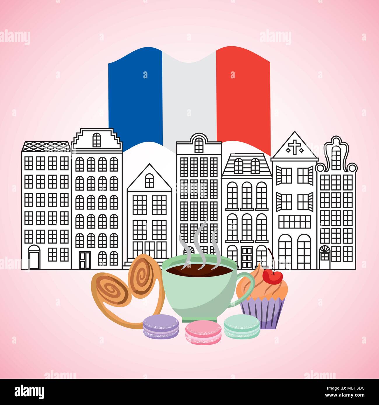france paris card Stock Vector Image & Art - Alamy