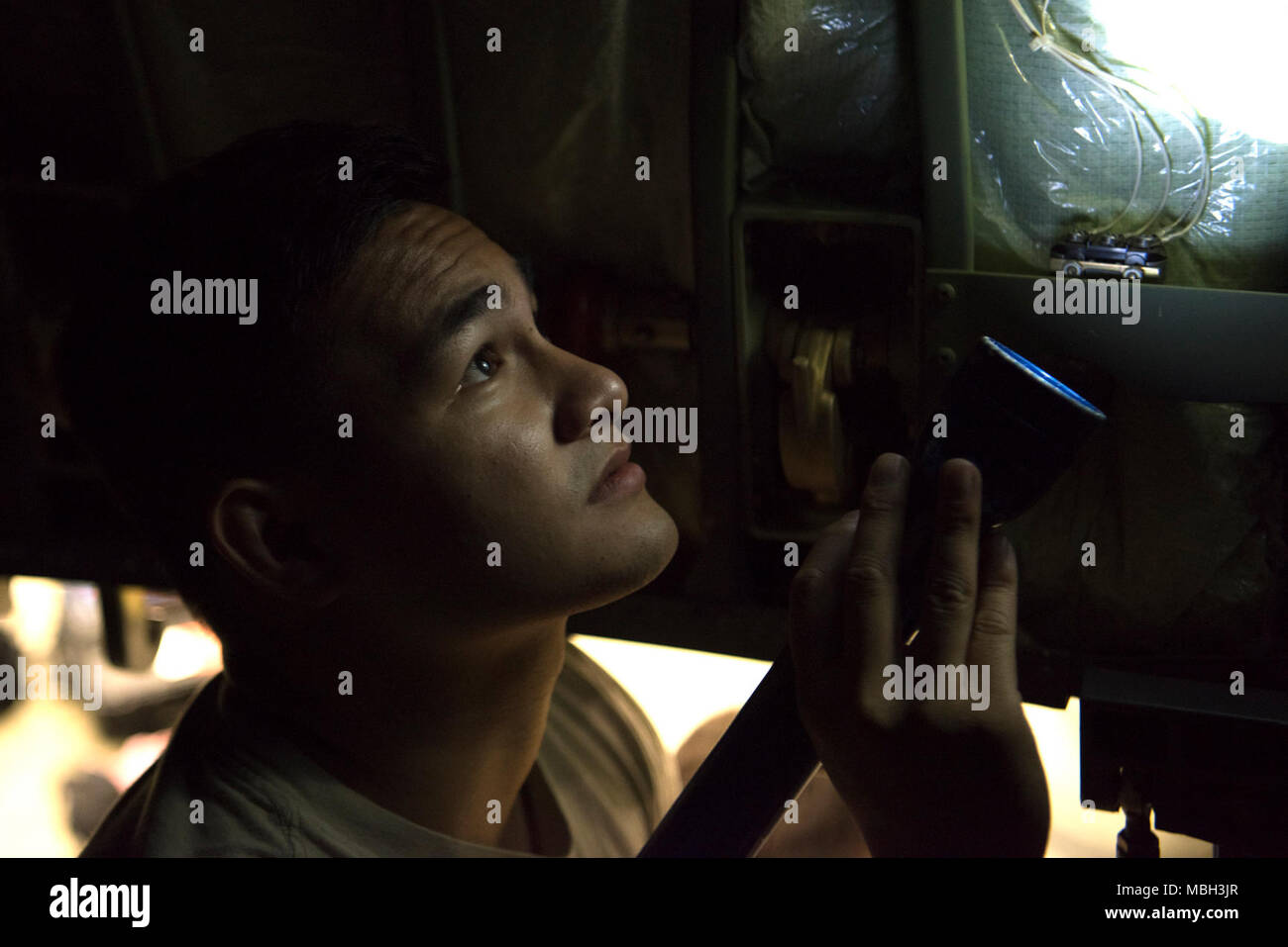 U.S. Air Force Senior Airman Joshua Dayrit, 86th Aircraft Maintenance ...