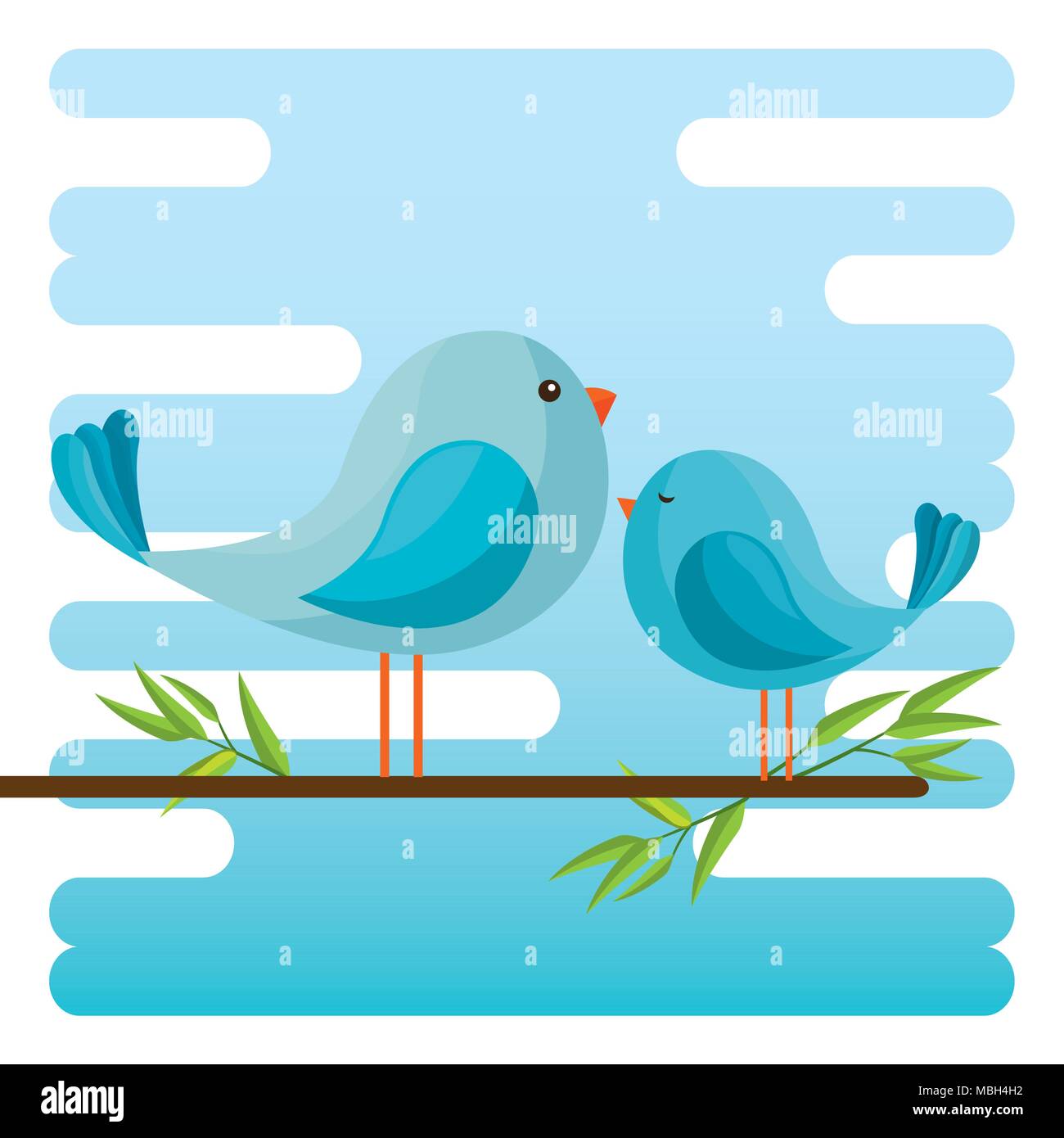cute birds father and son characters Stock Vector Image & Art - Alamy