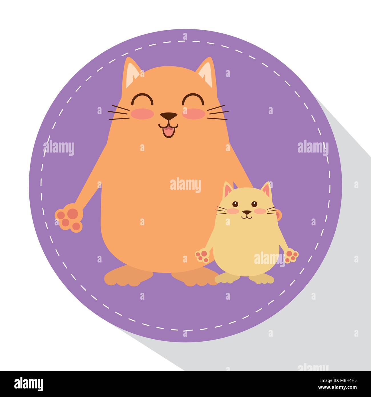 cute cats father and son characters Stock Vector Image & Art - Alamy