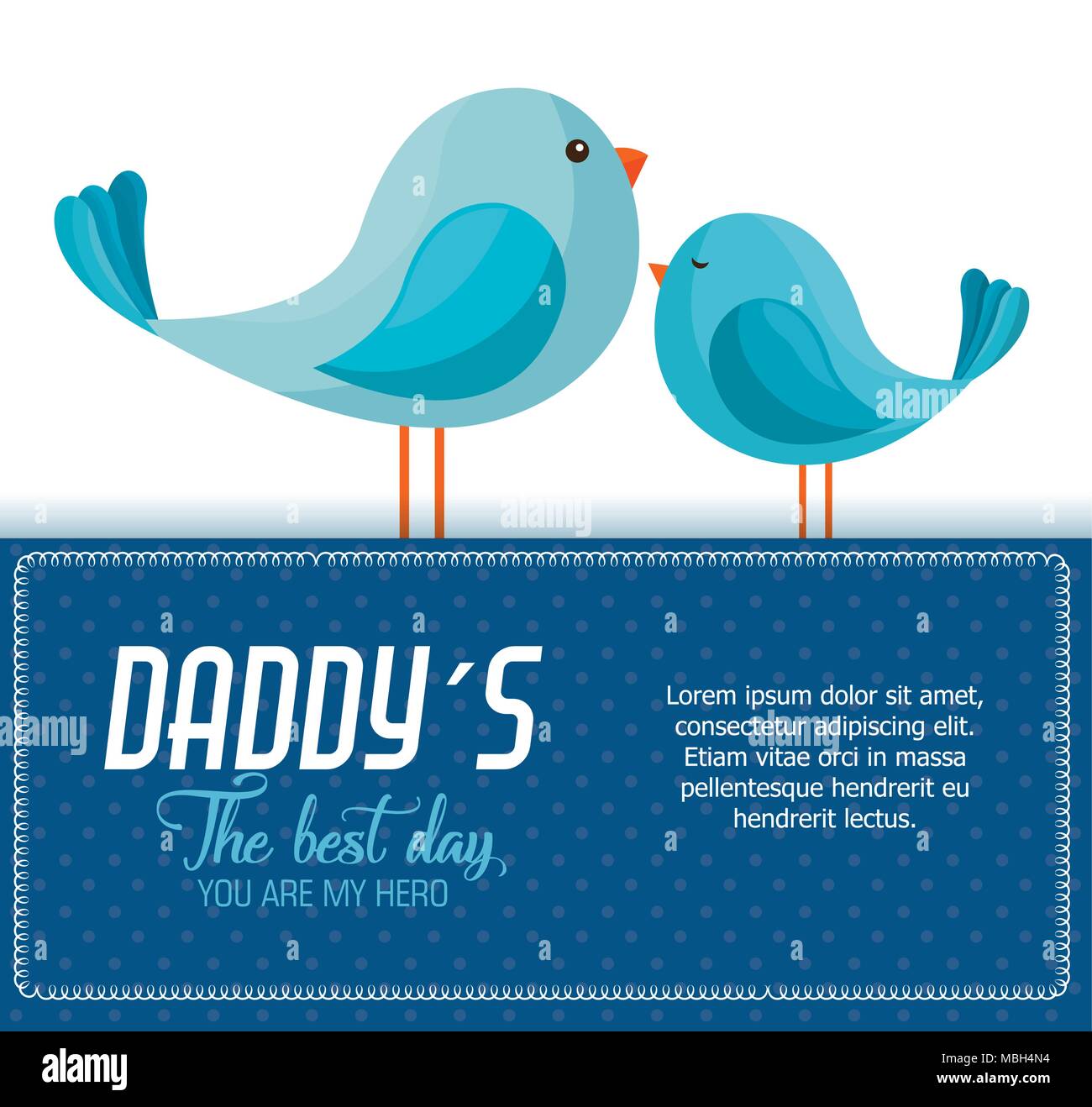 happy fathers day card with birds Stock Vector Image & Art - Alamy