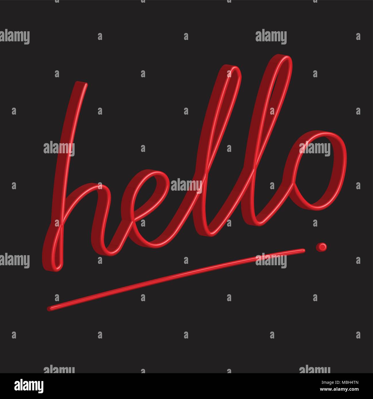 3d lettering hello Stock Vector Images - Alamy