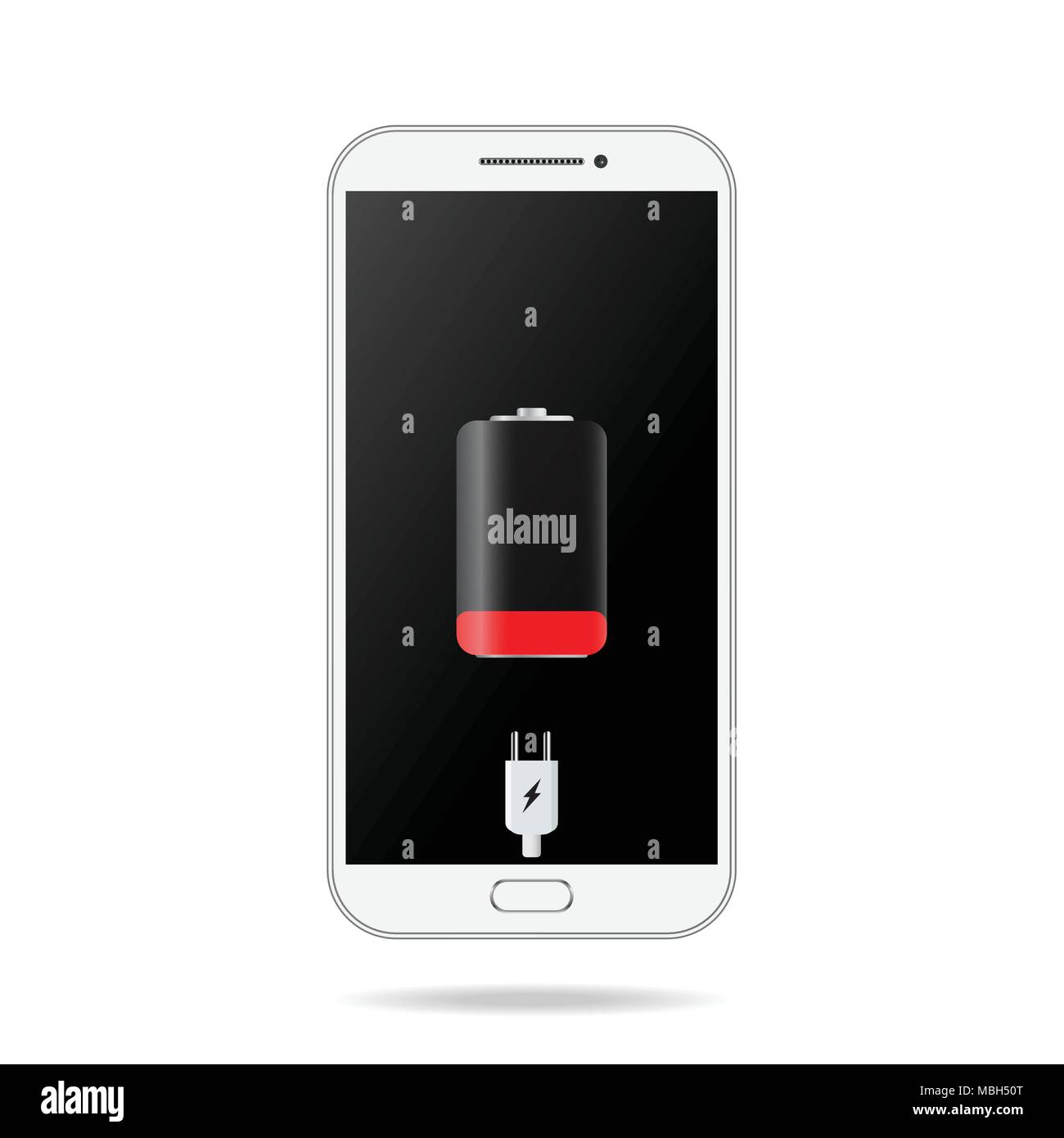 Battery low notice Stock Vector Images - Alamy