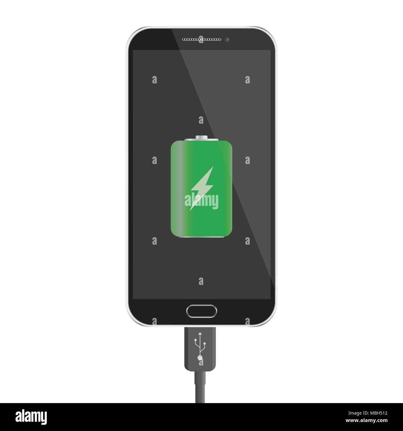 smartphone battery charge design. Vector illustration Stock Vector ...