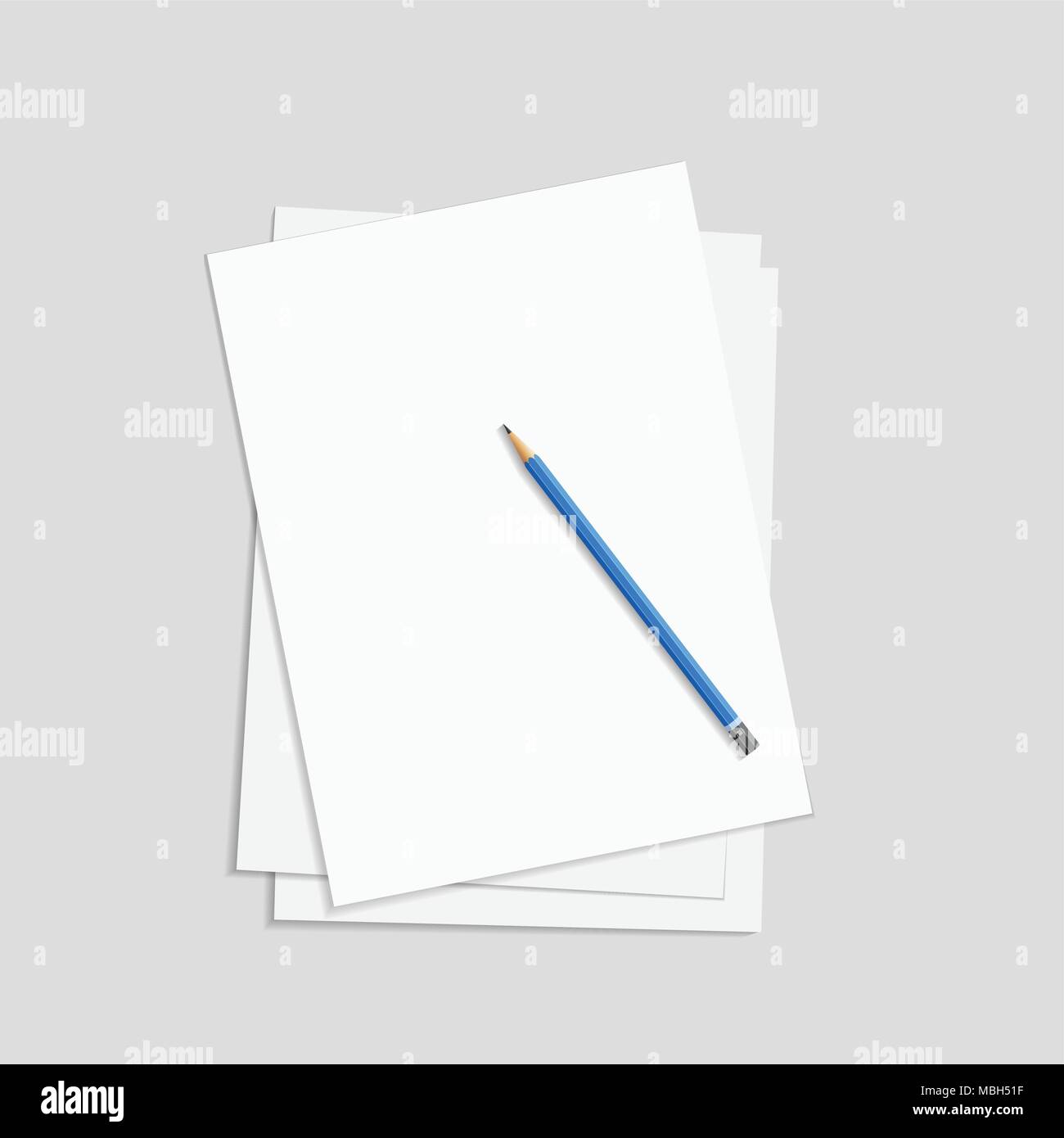 Vector paper and pencil Stock Vector Image & Art - Alamy