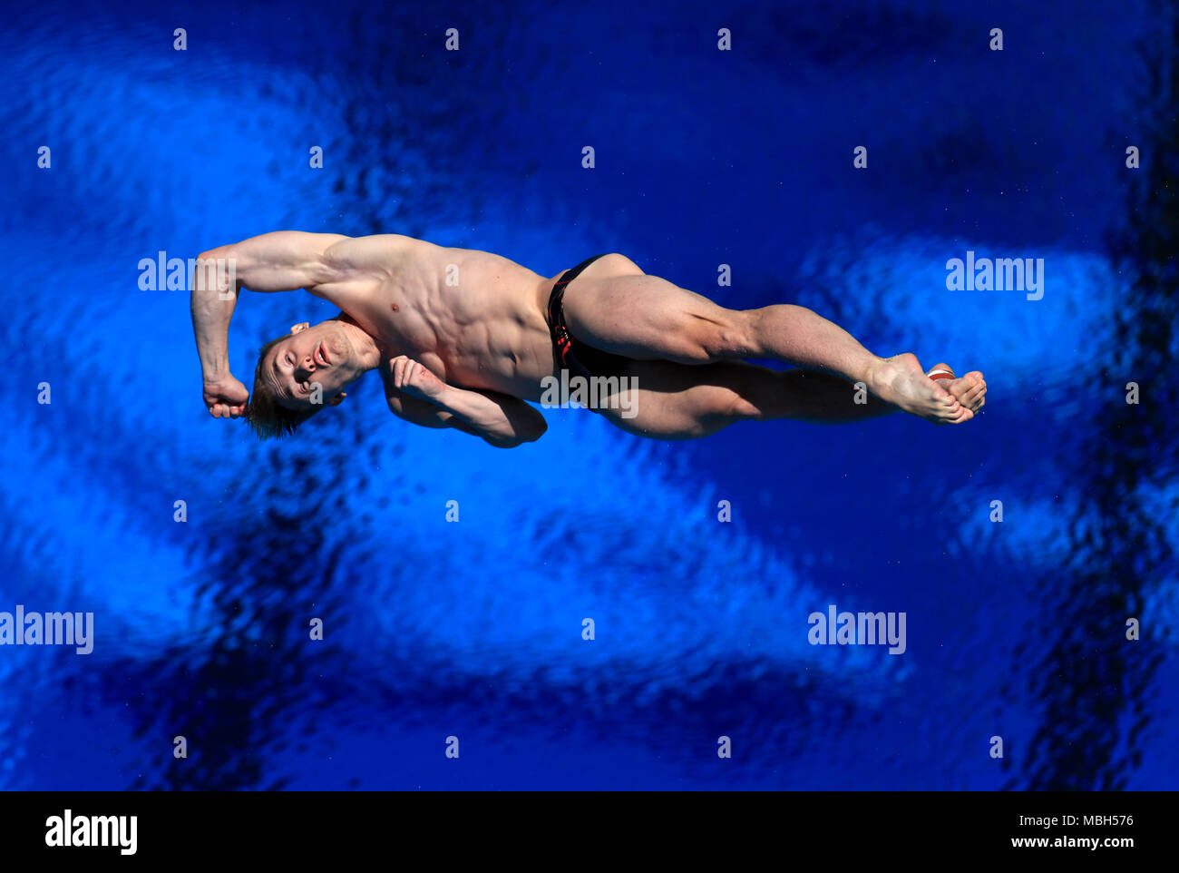 England's Jack Laugher in action during the Men's 1m Springboard ...