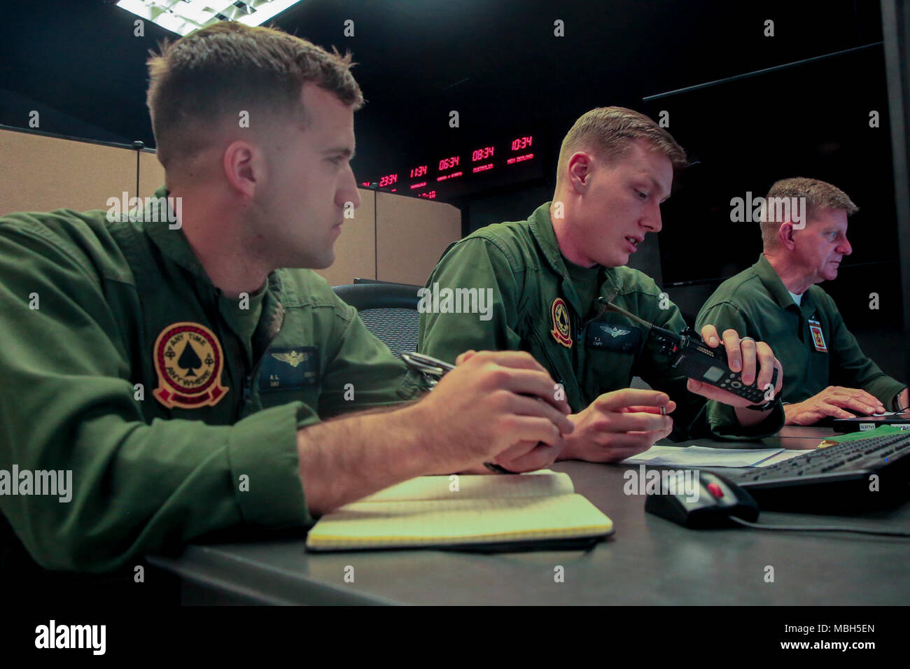 Capt. Theodore Linn (right), AH-1 pilot, Marine Light Attack Helicopter ...
