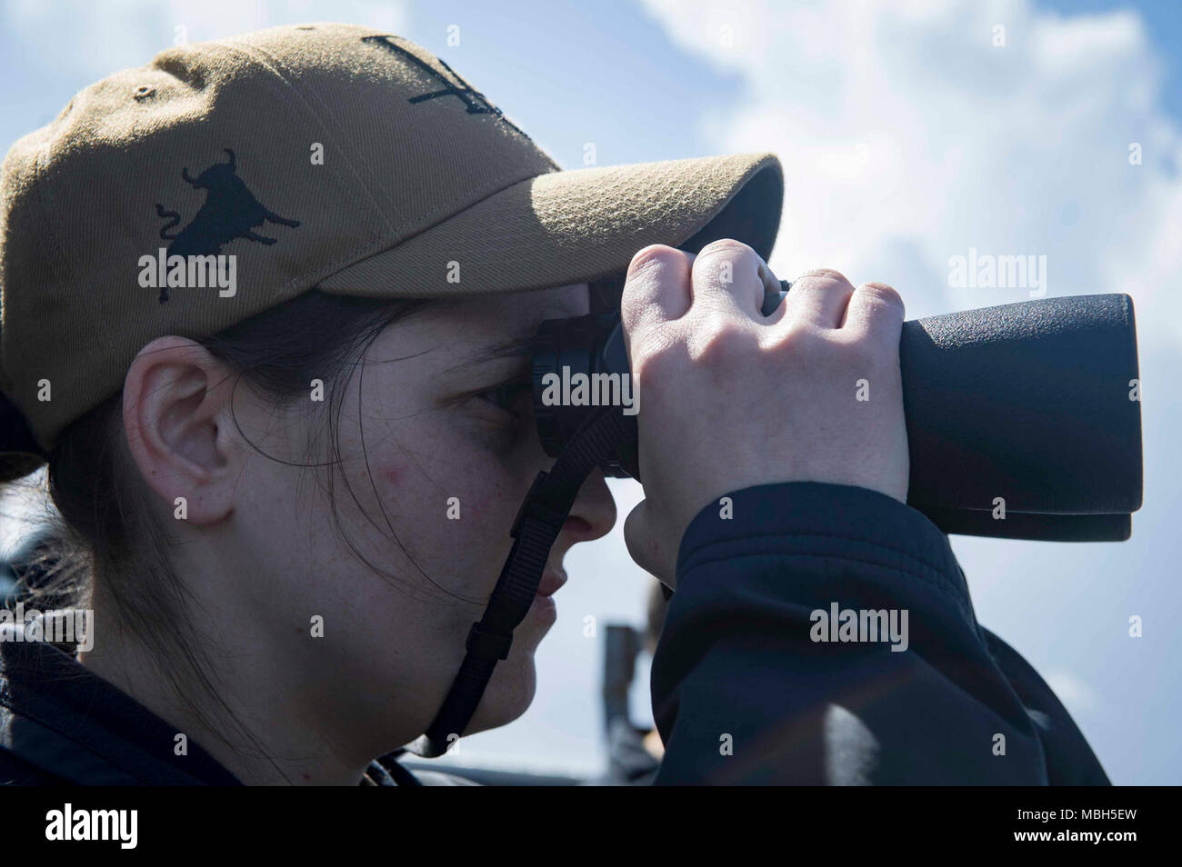 MEDITERRANEAN SEA (March 29, 2018) Ensign Rachel Berger, from Sherman ...