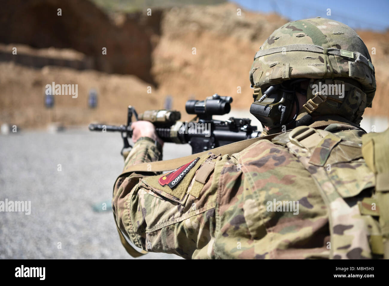 U.S. Army Spc. Austin D. Daleske, D CO, 1-87th IN, 10th MTN DIV takes ...