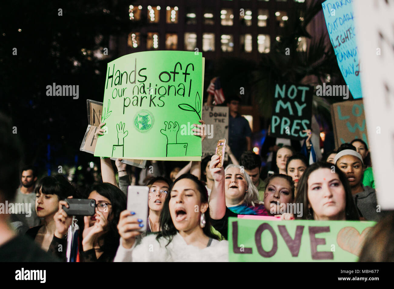 Hands off our national parks sign hi-res stock photography and images ...