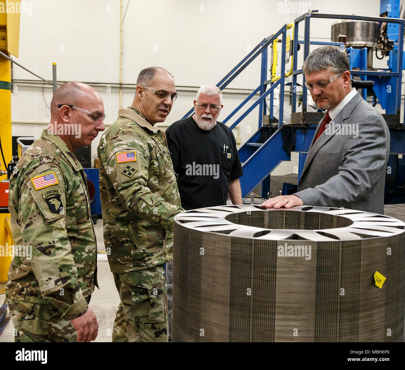 Chris Williams, right, chief of the Turbine Drive Train Division, and ...
