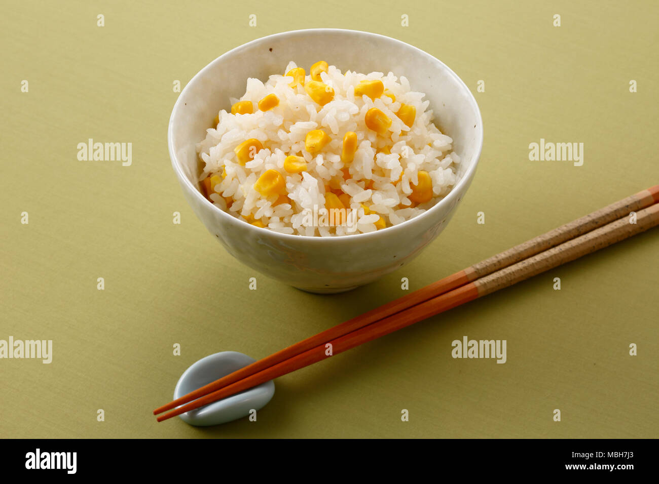 Corn on rice Stock Photo - Alamy