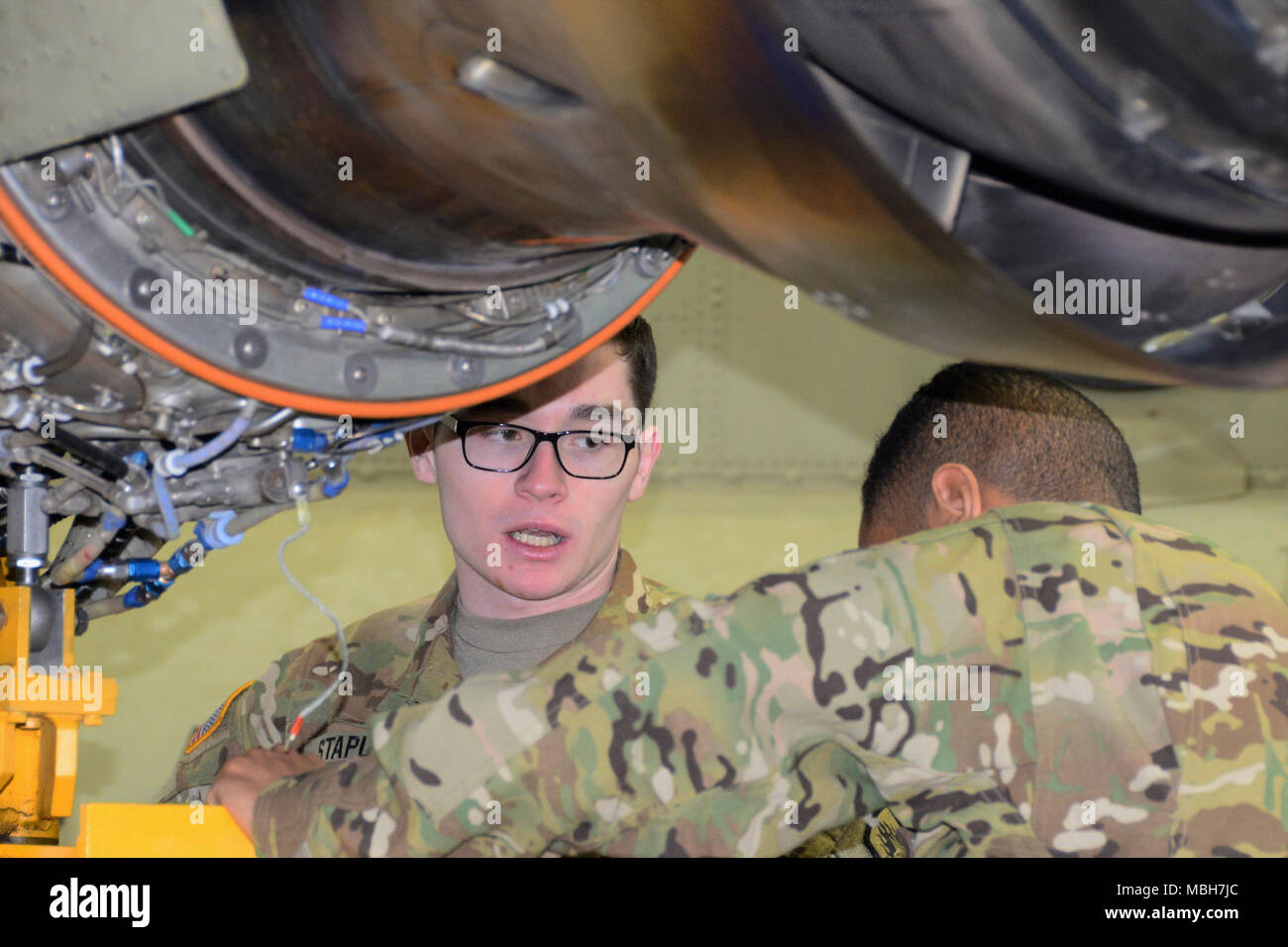 Pfc. Steven Stapley from B Company, 1st General Support Aviation ...