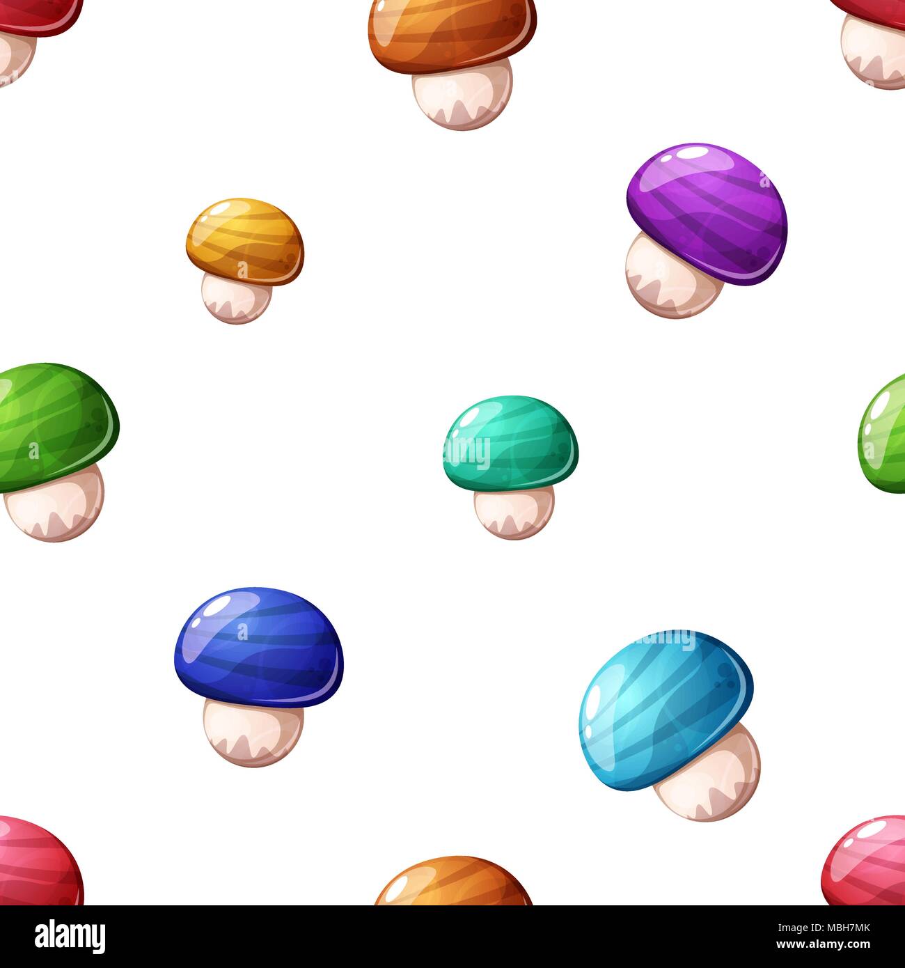 Cartoon seamless pattern. Color mushroom Stock Vector Image & Art - Alamy