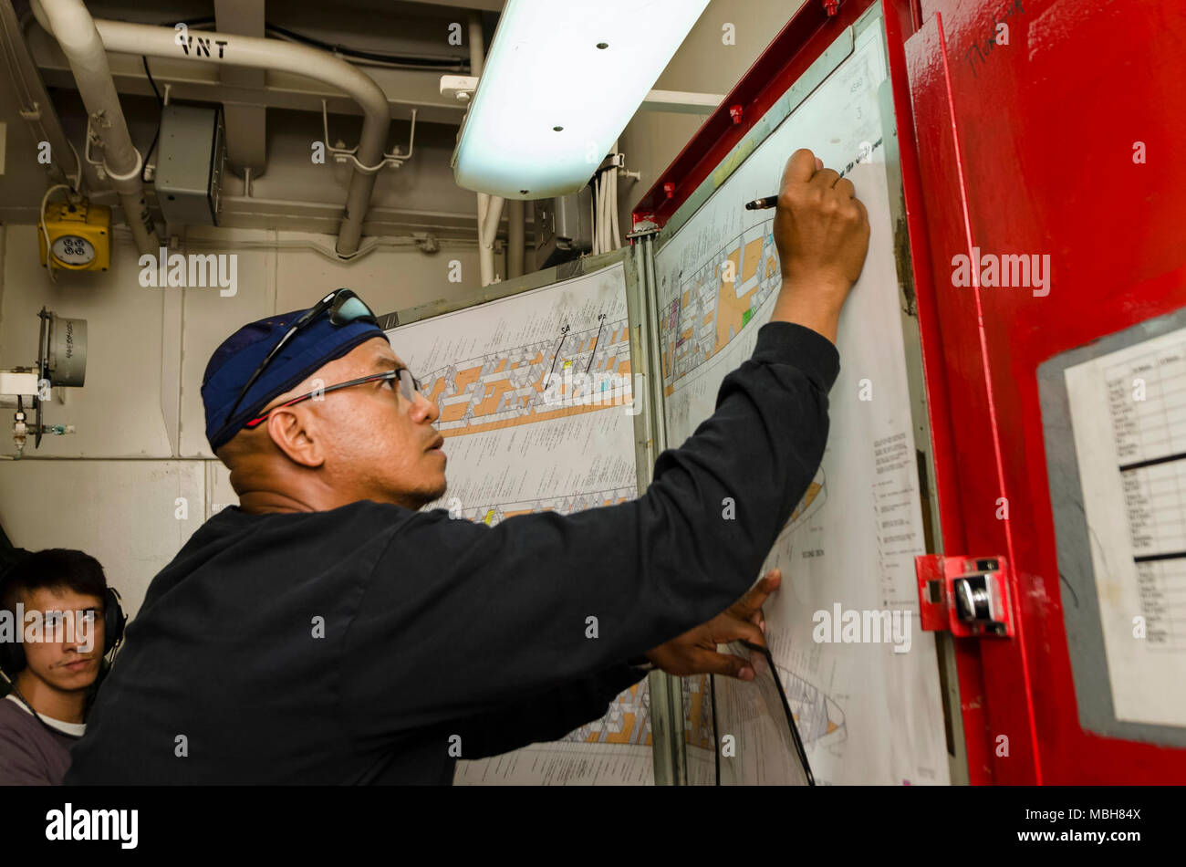 POLARIS POINT, Guam (April 5, 2018) Military Sealift Command Boatswain ...