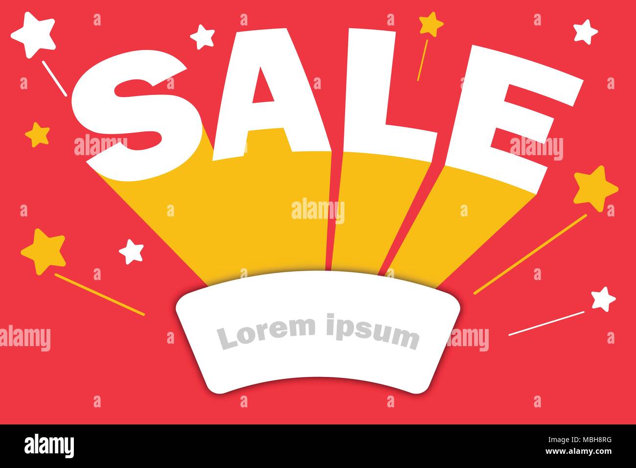 Colorful concept of White Sale word splash from Banner button for ...