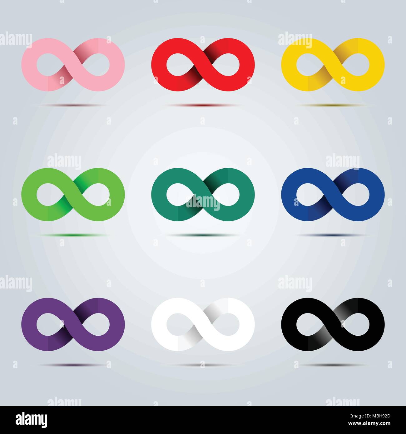 Colorful icon of Endless infinity loop vector symbol for graphic ...