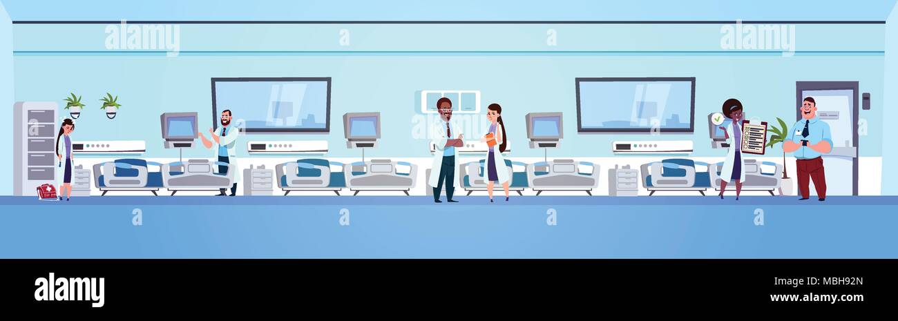 Hospital beds horizontal Stock Vector Images - Alamy