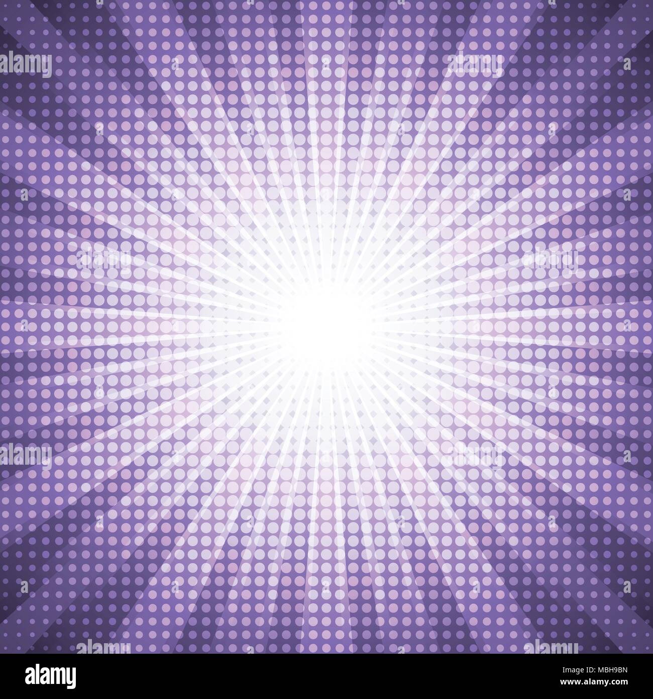 White Dots Halftone With Ultra Violet Purple Abstract Star Burst Abstract Background Concept