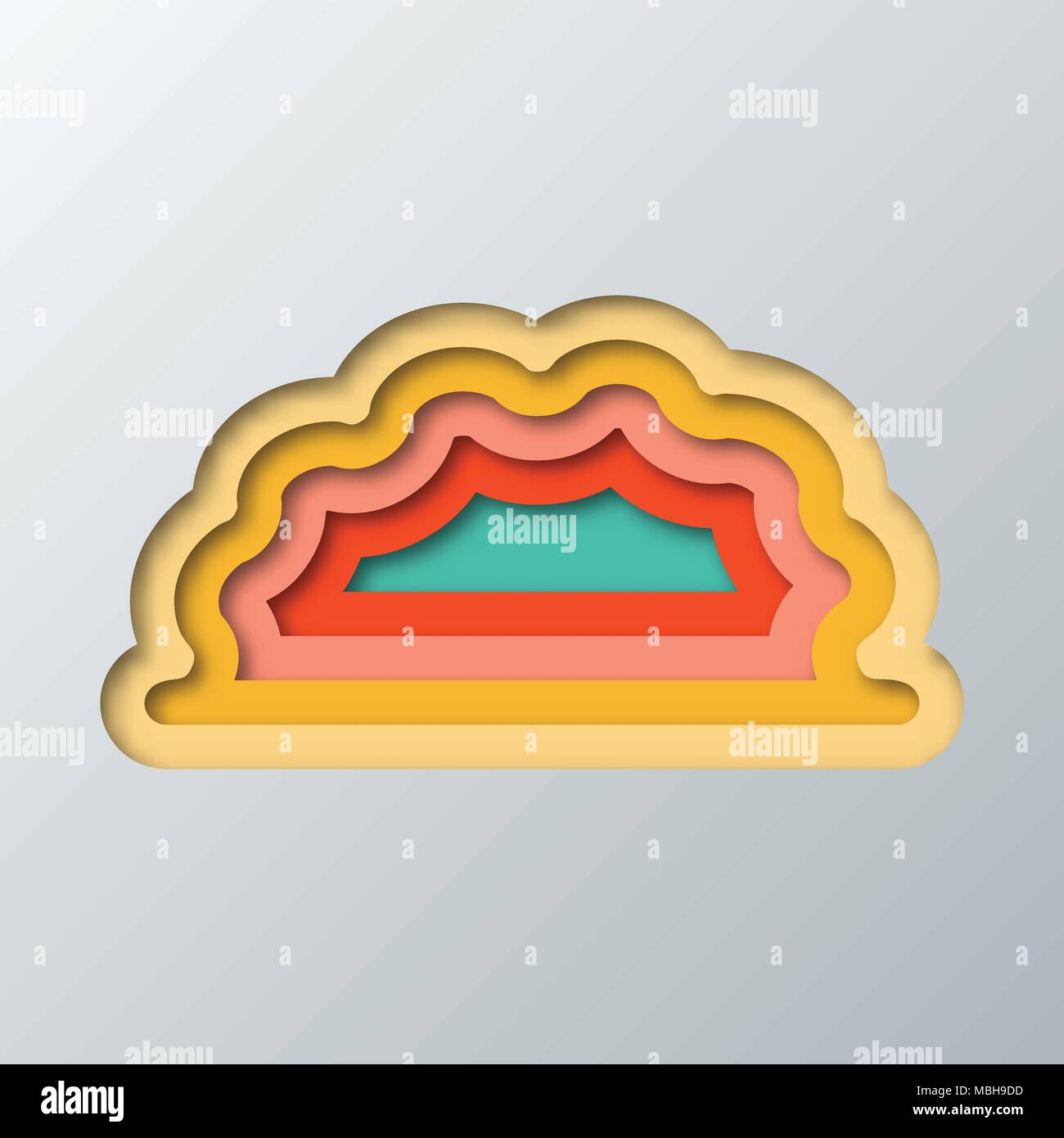 Colorful of human brain in paper cut concept for Business idea graphic ...