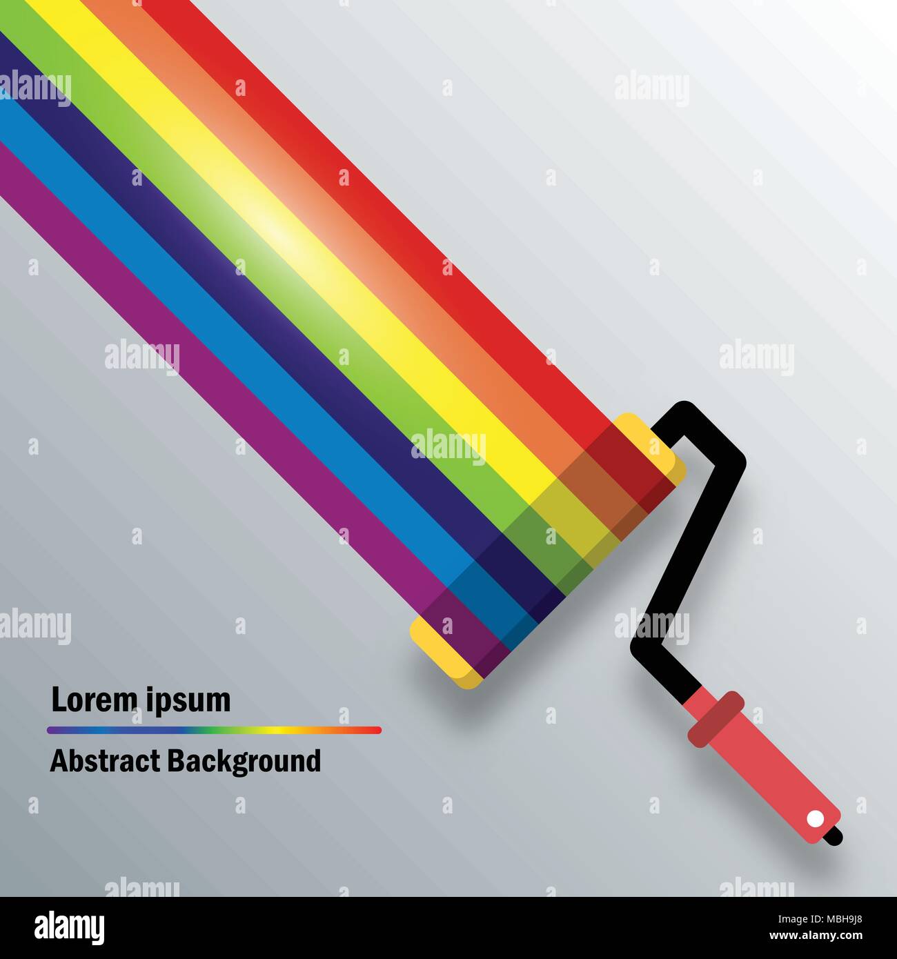 Rainbow paint roller Stock Vector Images - Alamy