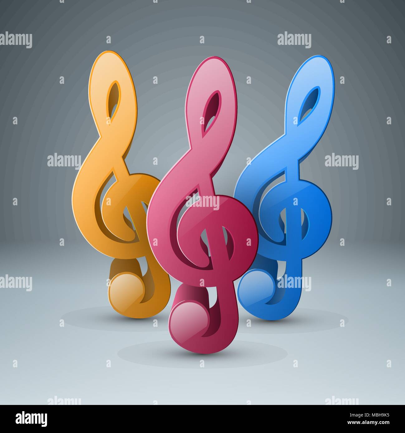 Music Infographic. Treble clef icon. Note icon Stock Vector Image & Art ...