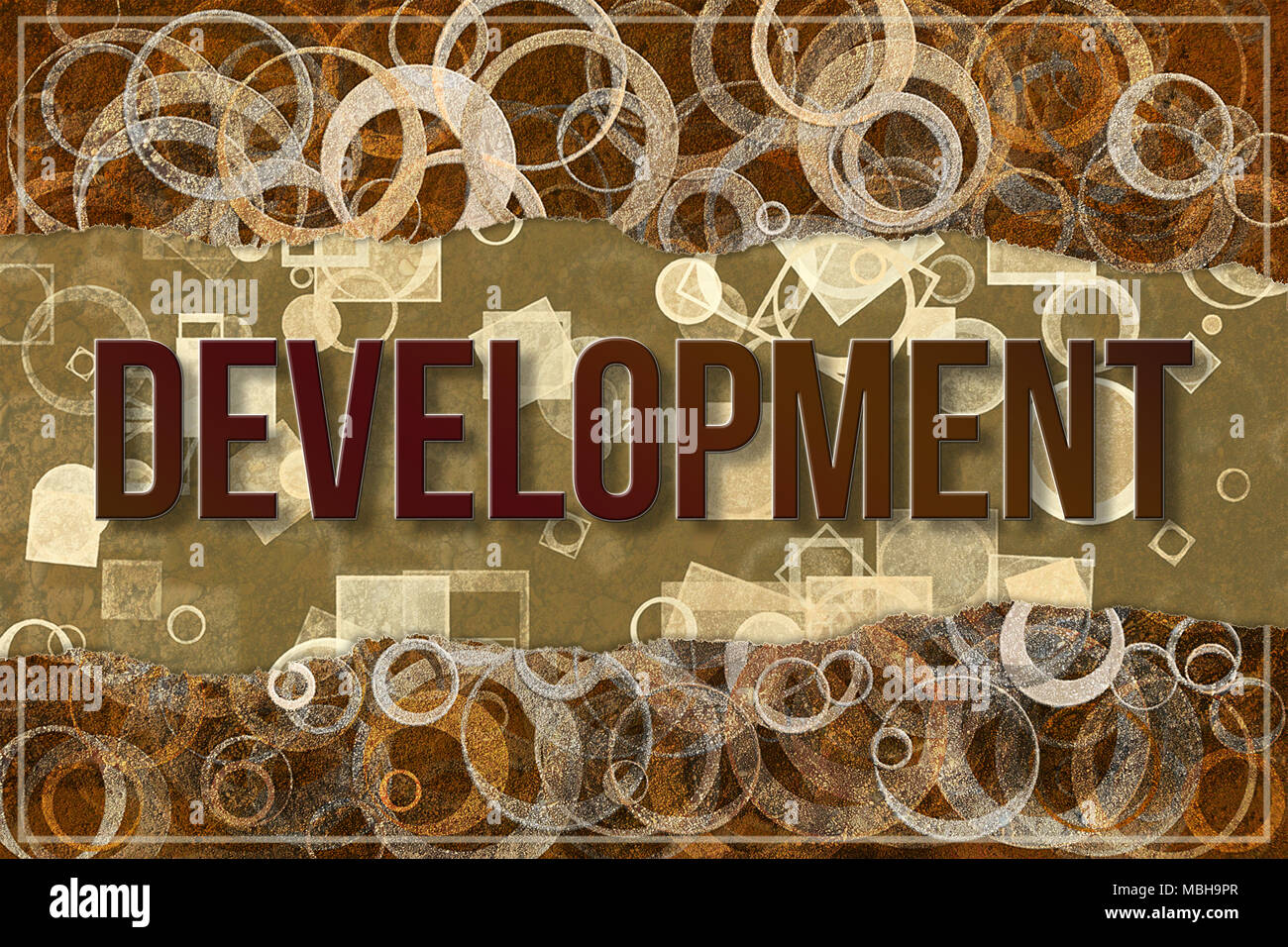 Development, business & finance conceptual words, with texture ...