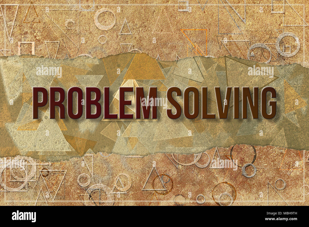 Problem solving, business & finance conceptual words, with texture ...