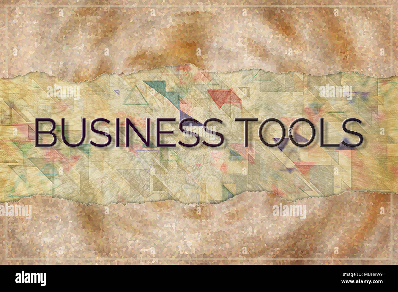 Business tools conceptual, with colorful background for web page ...