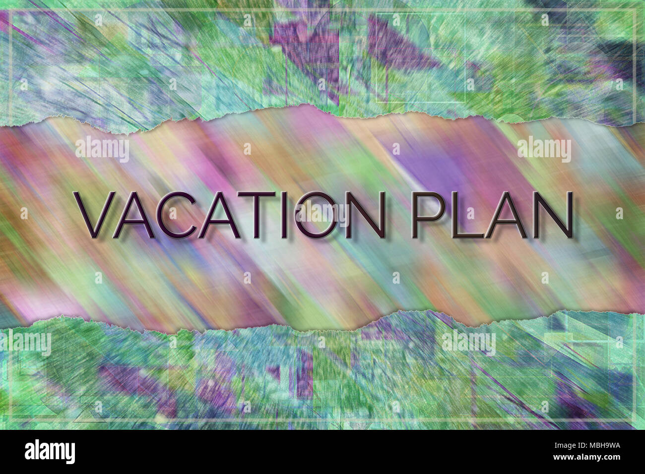 Vacation plan, business conceptual, with colorful background for web ...