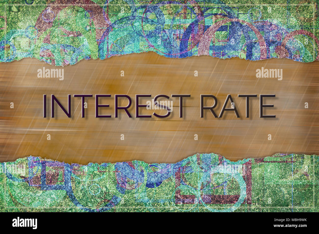 Interest rate, business conceptual, with colorful background for web ...