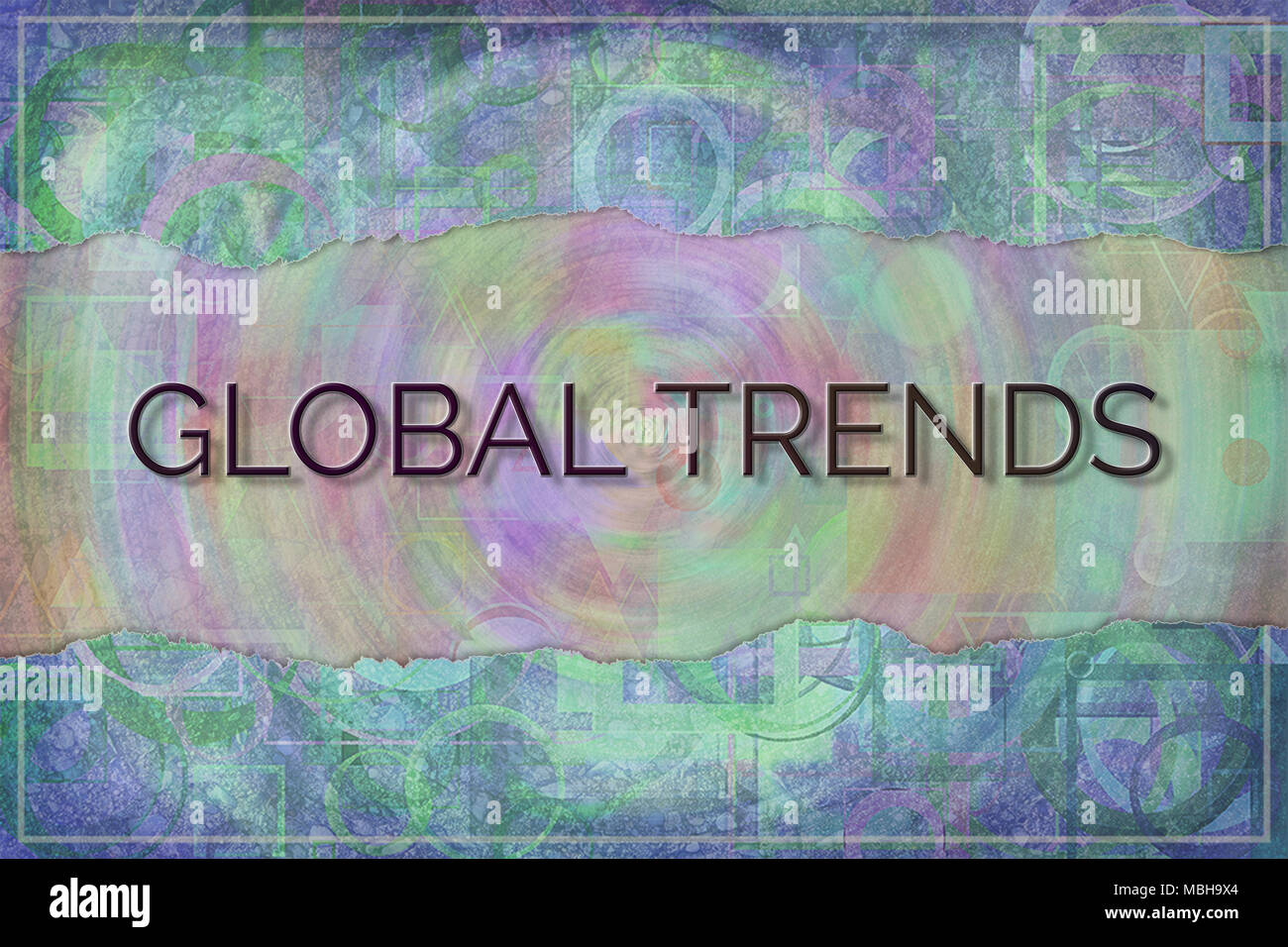 Global trends, business conceptual, with colorful background for web ...