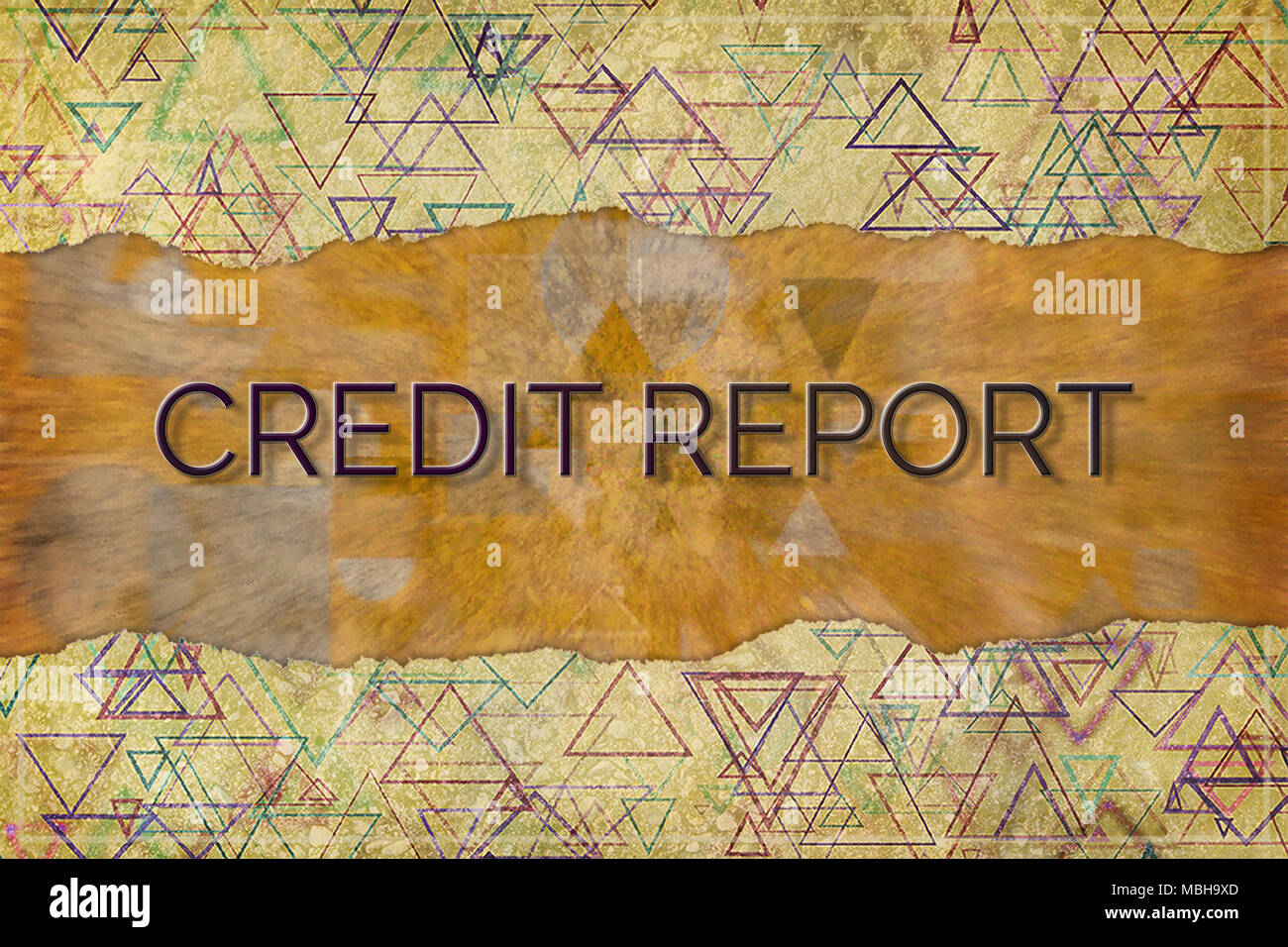 Credit report, business conceptual, with colorful background for web ...