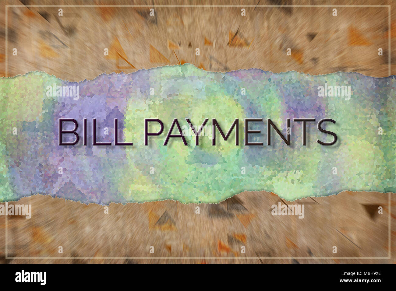 Bill payments, business conceptual, with colorful background for web ...
