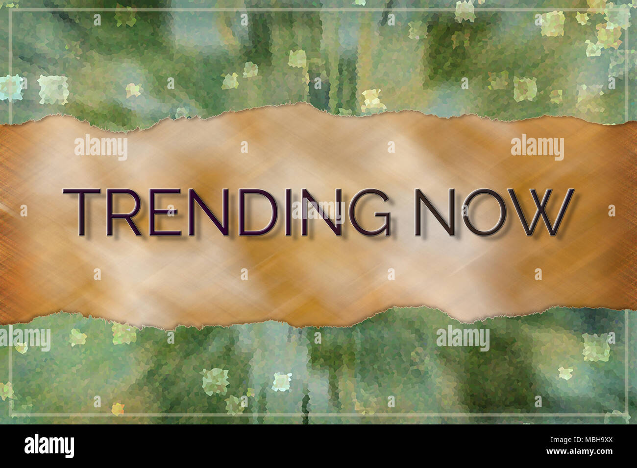 Trending now, business conceptual, with colorful background for web ...