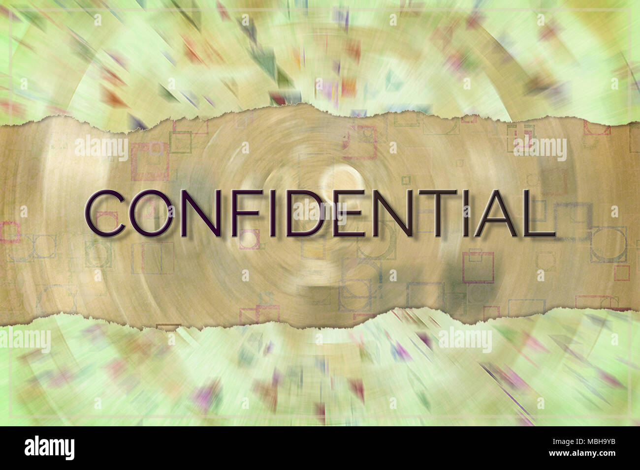 Confidential, business conceptual, with colorful background for web ...