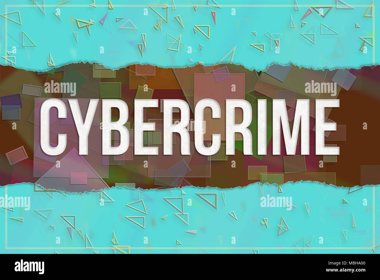 Cybercrime, information technology conceptual words with colorful ...