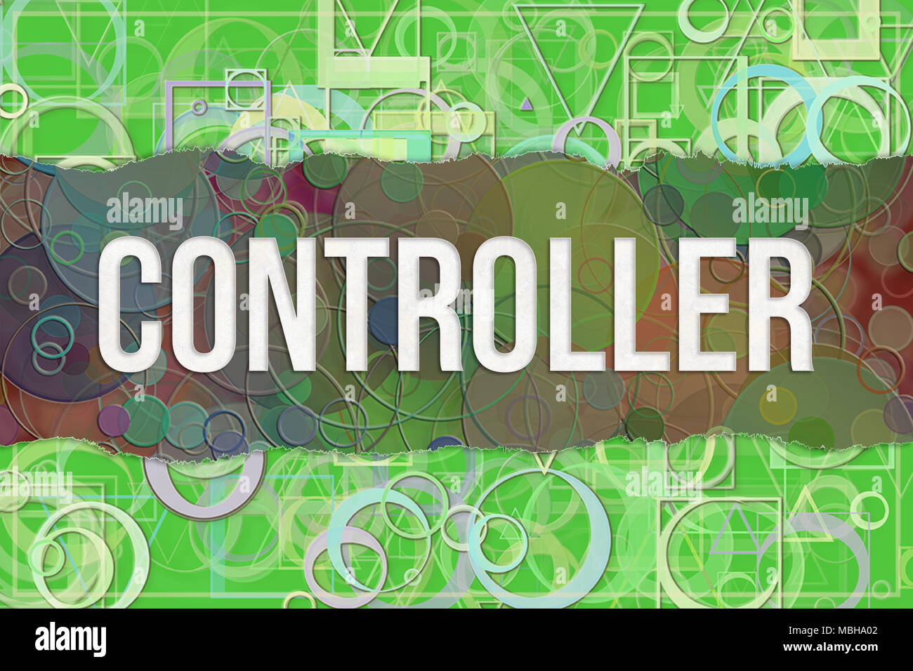Controller, information technology conceptual words with colorful ...