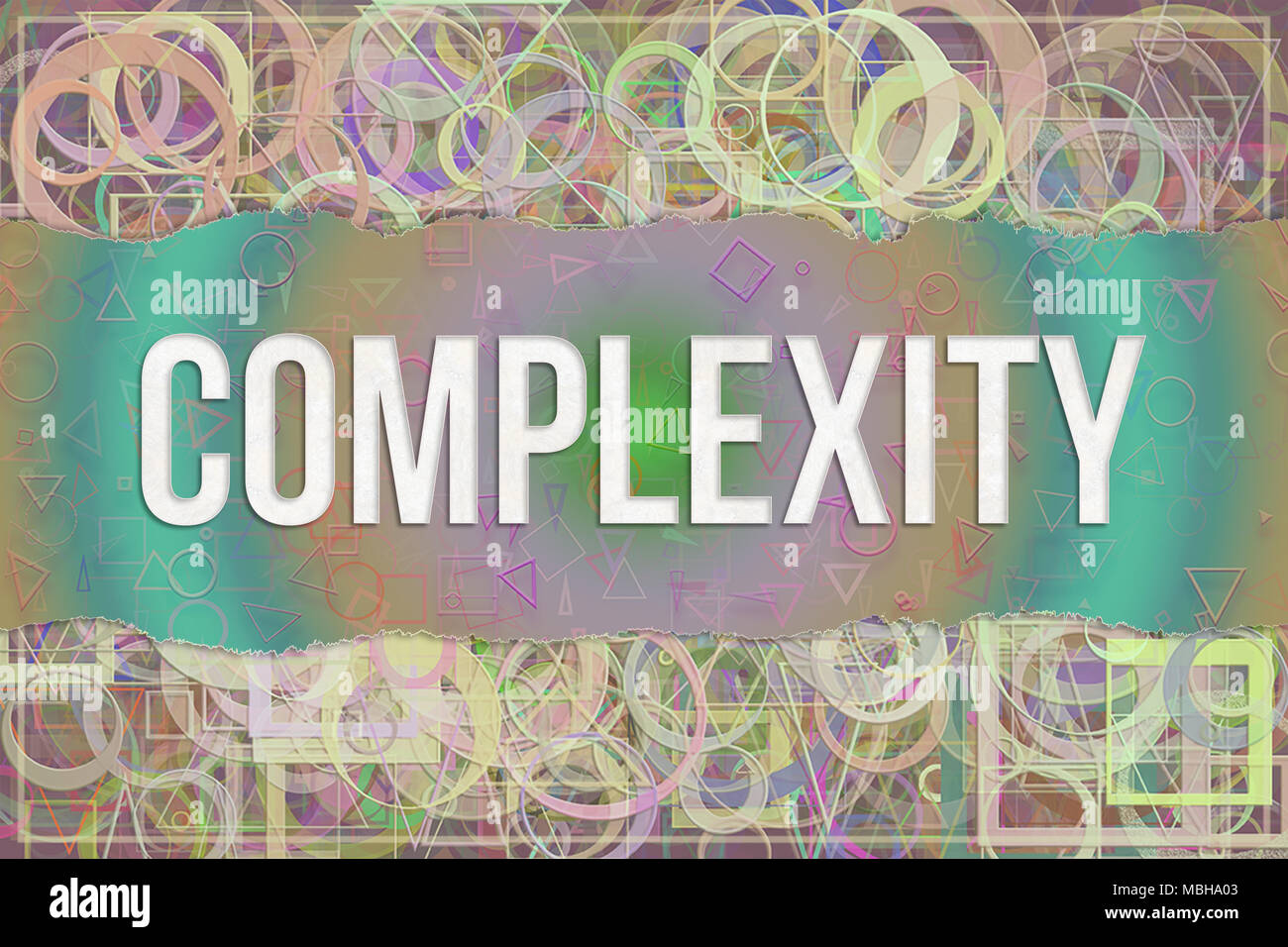 Complexity, information technology conceptual words with colorful ...