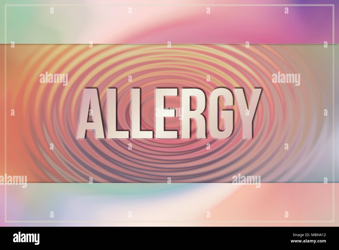 Allergy, health conceptual words with twirl & colorful as background ...