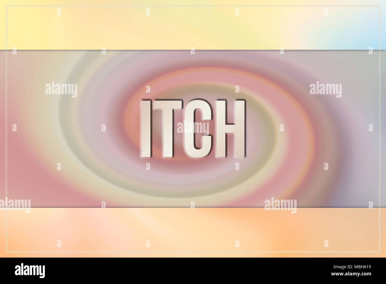 Itch, health conceptual words with twirl & colorful as background for ...