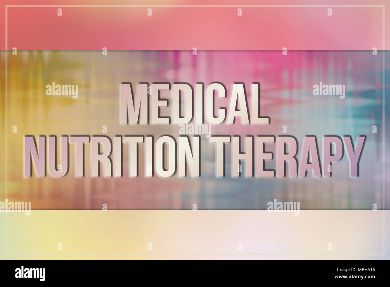 Medical nutrition therapy conceptual words, with twirl & colorful as ...