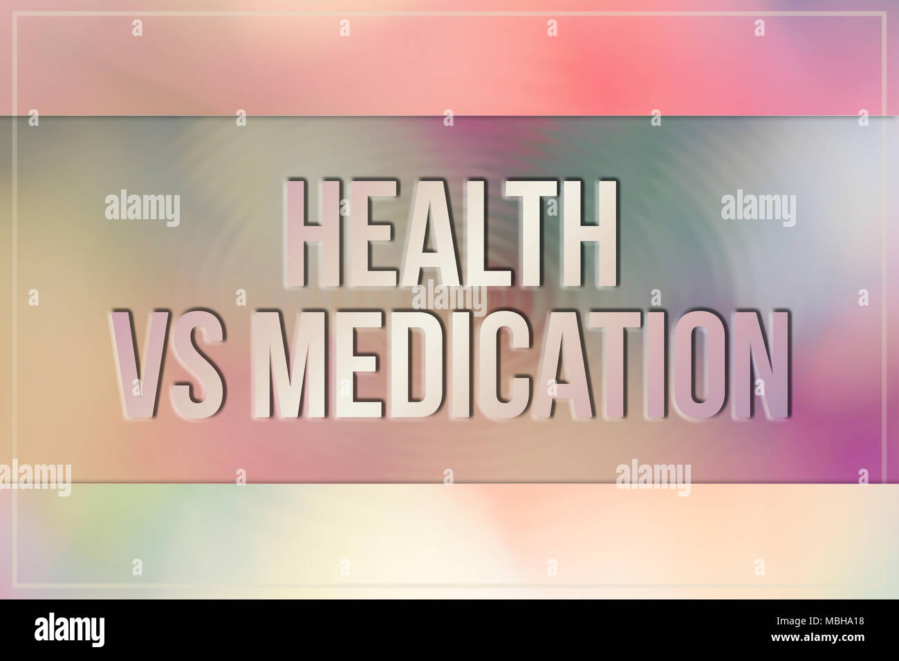 Health vs medication conceptual words, with twirl & colorful as ...