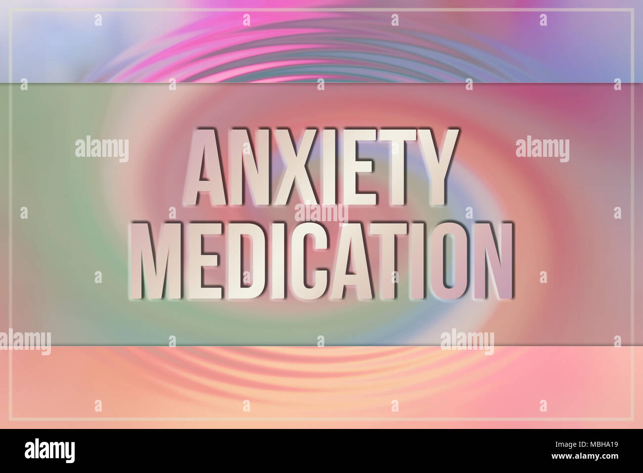 Anxiety medication conceptual words, with twirl & colorful as ...