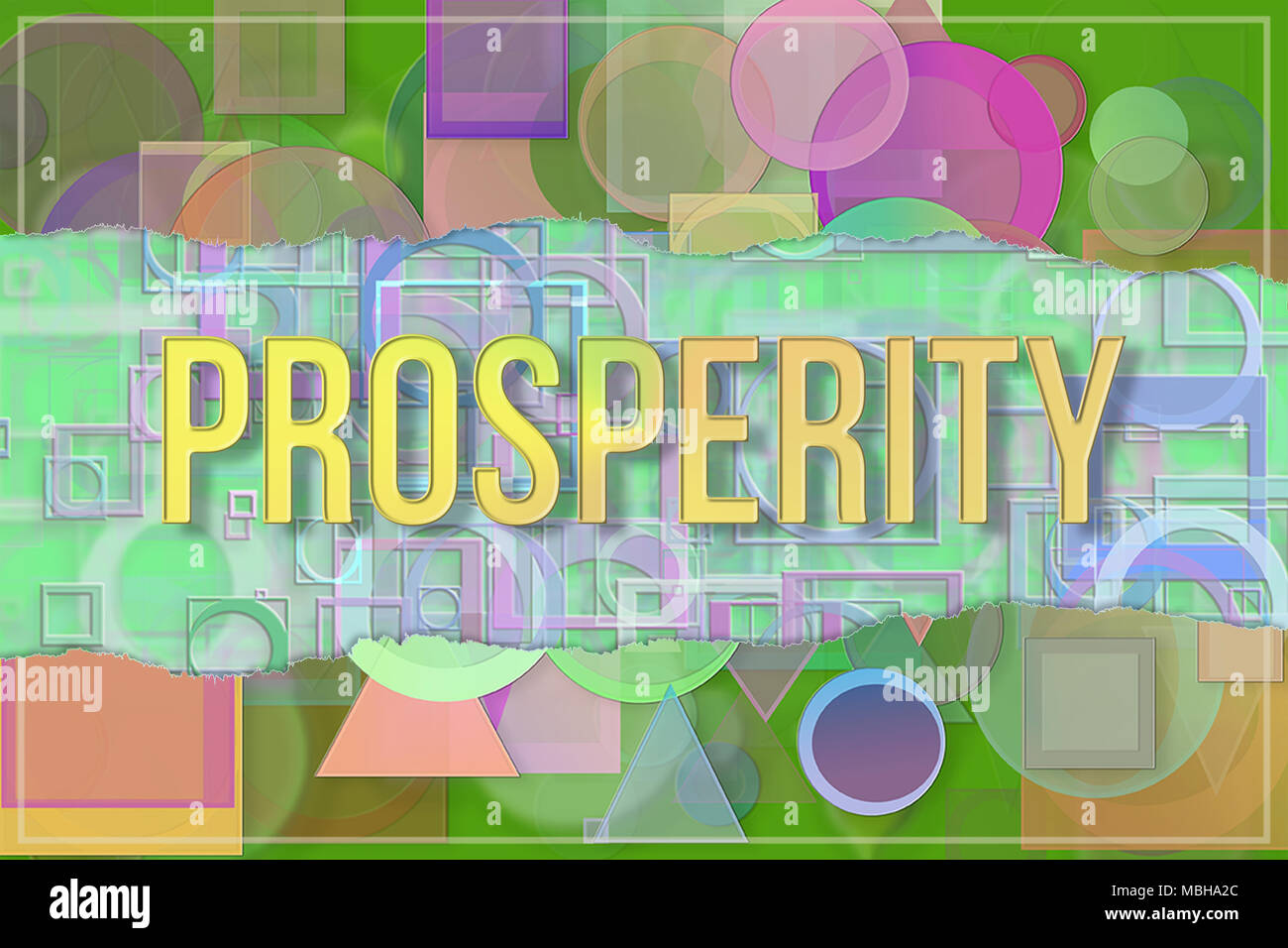 Prosperity, motivation conceptual words, with colorful shape texturel ...