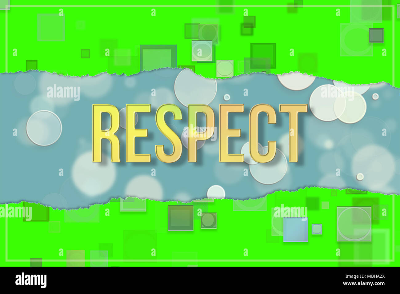 Respect, motivation conceptual words, with colorful shape texturel as ...