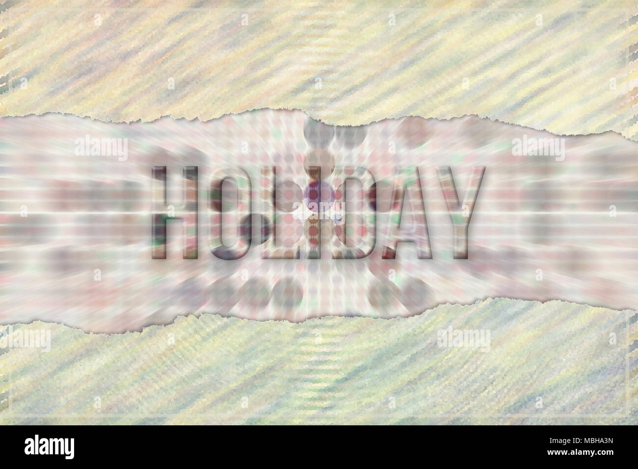 Holiday conceptual words with abstract overlapping shape pattern as ...