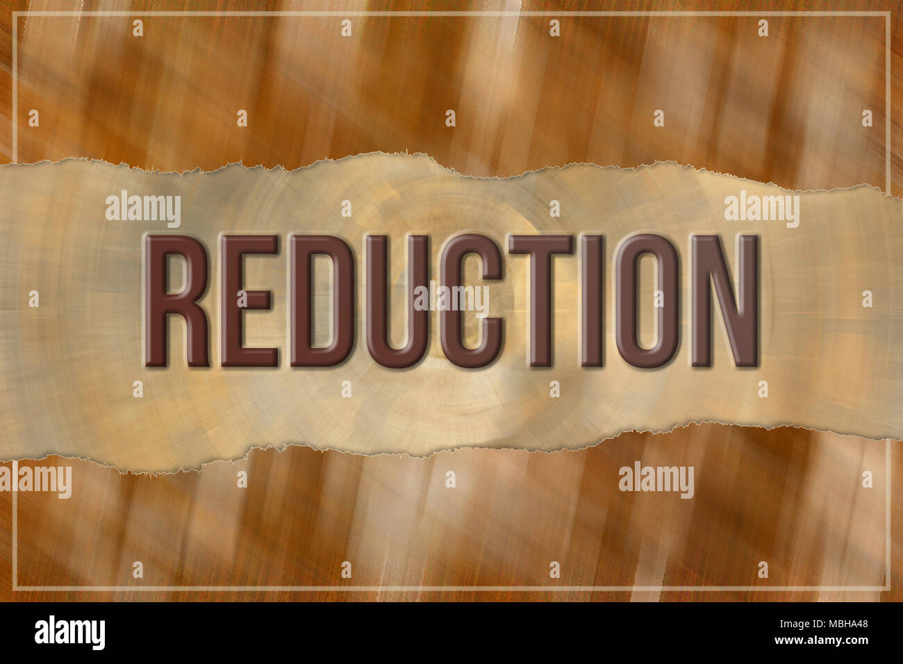 Reduction, business & finance conceptual words, with texture background ...