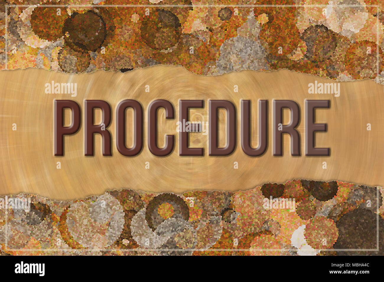 Procedure, business & finance conceptual words, with texture background ...